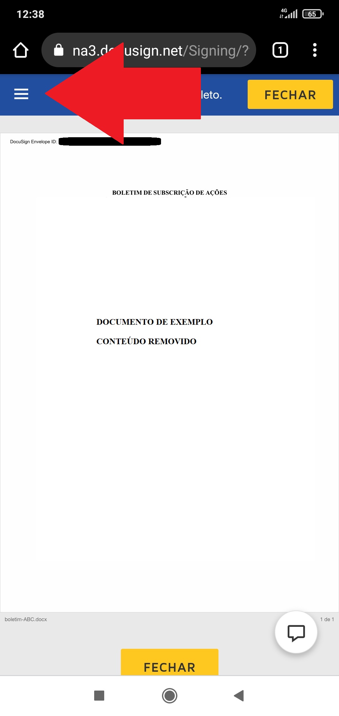 Obtendo informações dos assinantes na Docusign