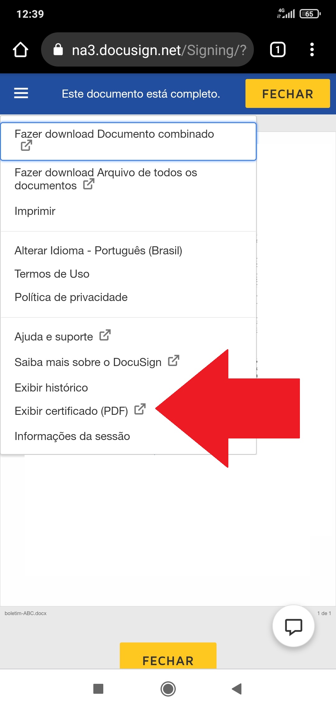 Obtendo informações dos assinantes na Docusign